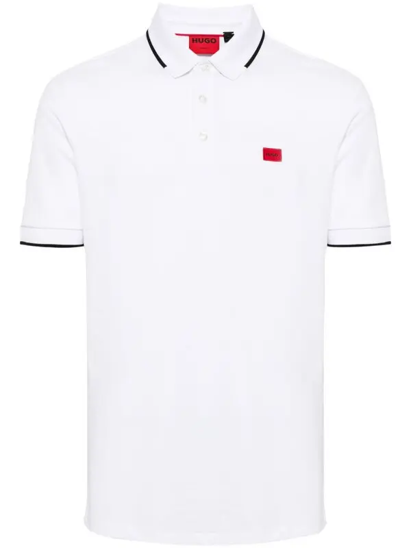 Hugo Deresino Cotton Polo Shirt - White