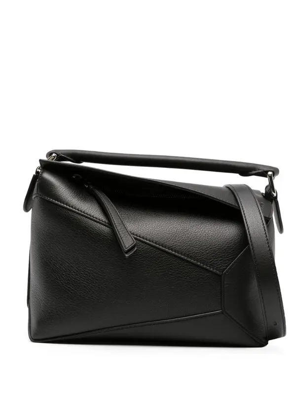 Loewe Small Puzzle Leather Bag - Black