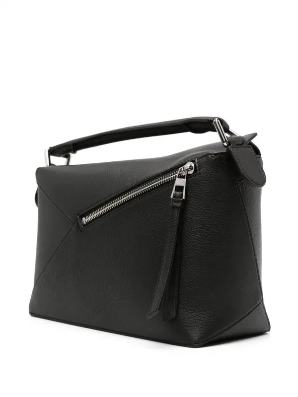 Loewe Small Puzzle Leather Bag - Black