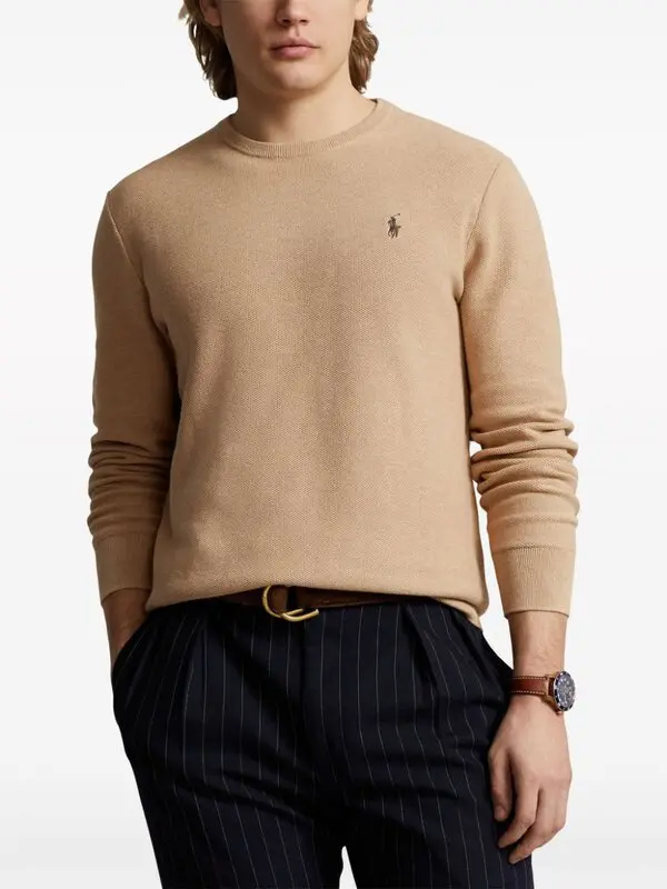 Polo Ralph Lauren Pony-embroidered Jumper - Neutrals