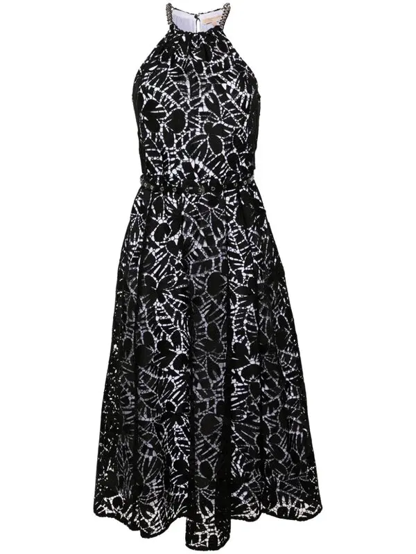 Michael Kors Broderie-anglaise Belted Midi Dress