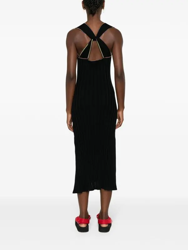 Paul Smith Stripe-trim Ribbed Maxi Dress