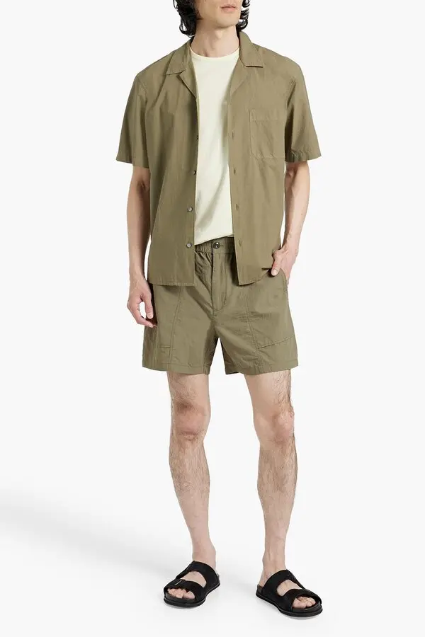 ALEX MILL Utility Shell Drawstring Shorts - Army Green