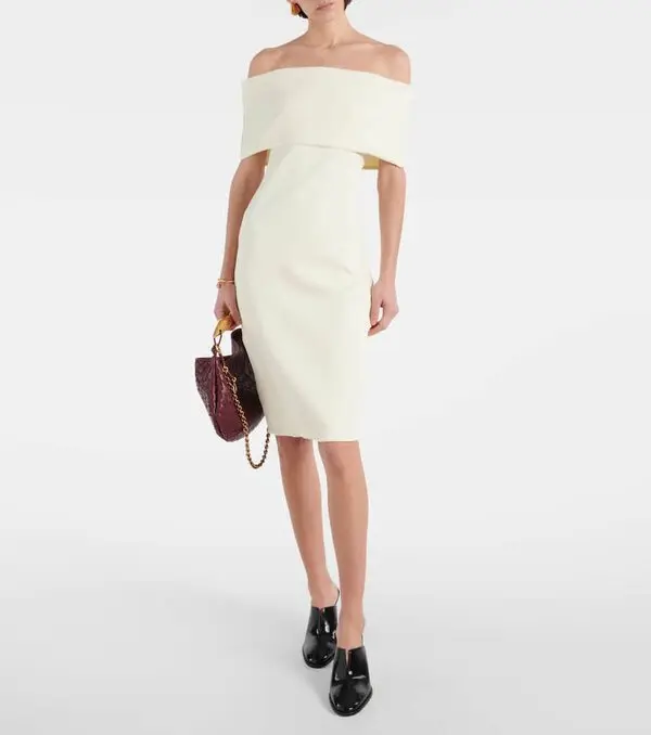 Bottega Veneta Off-shoulder Midi Dress