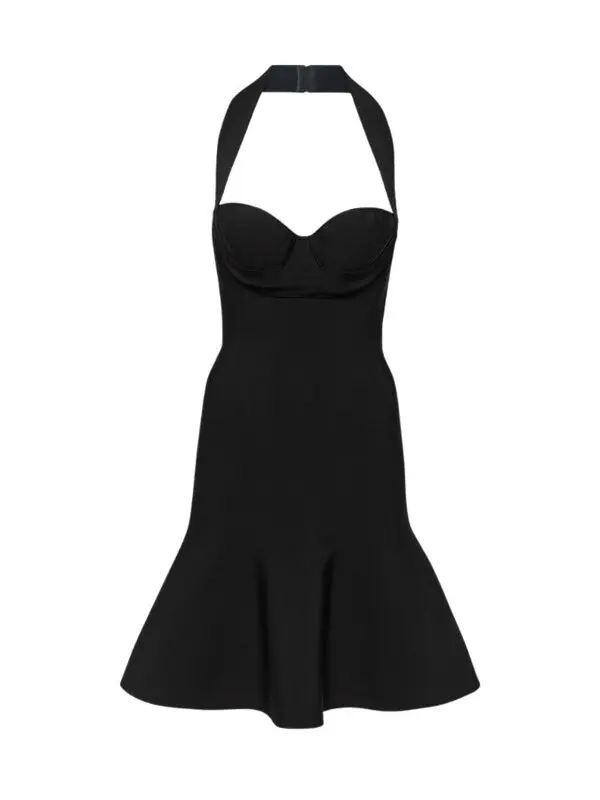 Alaïa Ribbed-knit Halterneck Minidress