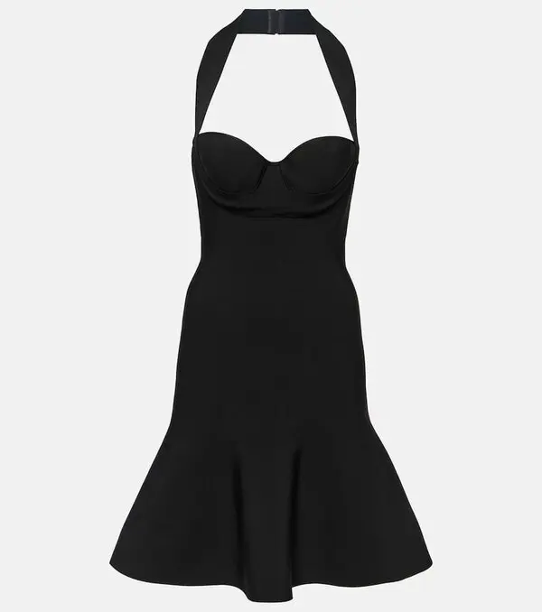 Alaïa Ribbed-knit Halterneck Minidress