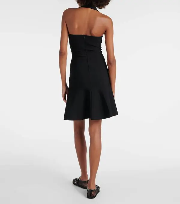 Alaïa Ribbed-knit Halterneck Minidress