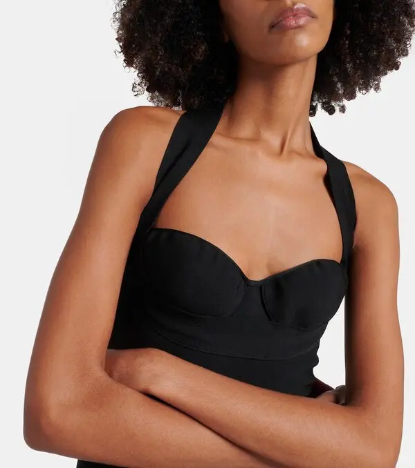 Alaïa Ribbed-knit Halterneck Minidress