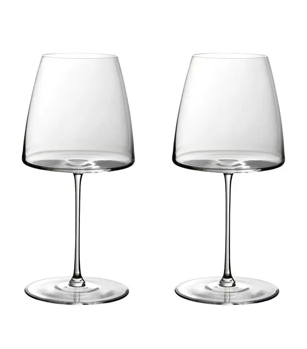 VILLEROY & BOCH Set Of 2 Crystal Metrochic Red Wine Glasses - Clear