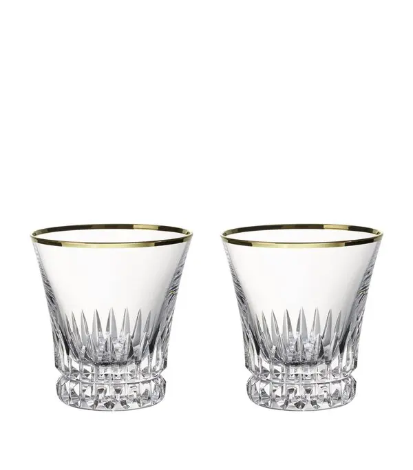 VILLEROY & BOCH Set Of 2 Grand Royal Gold Tumblers - Clear