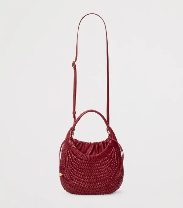 Loewe Leather Diamond Top-handle Basket Bag - Red