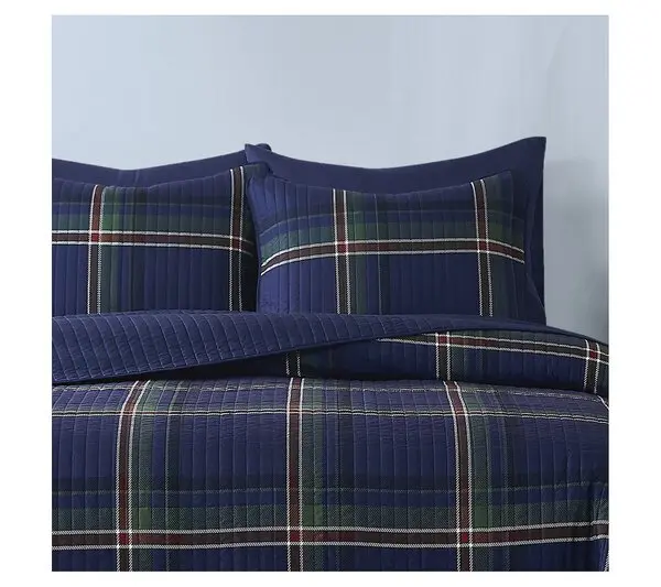 TRULY SOFT Bronson Plaid Full/queen 3 Piece Qui Lt Set