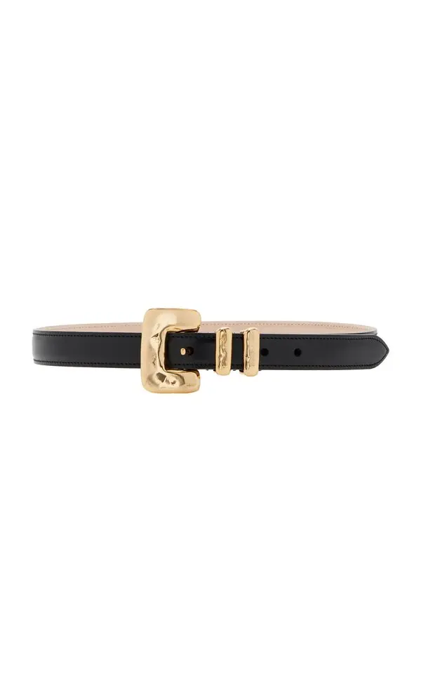 DEHANCHE Tetra Leather Belt - Black