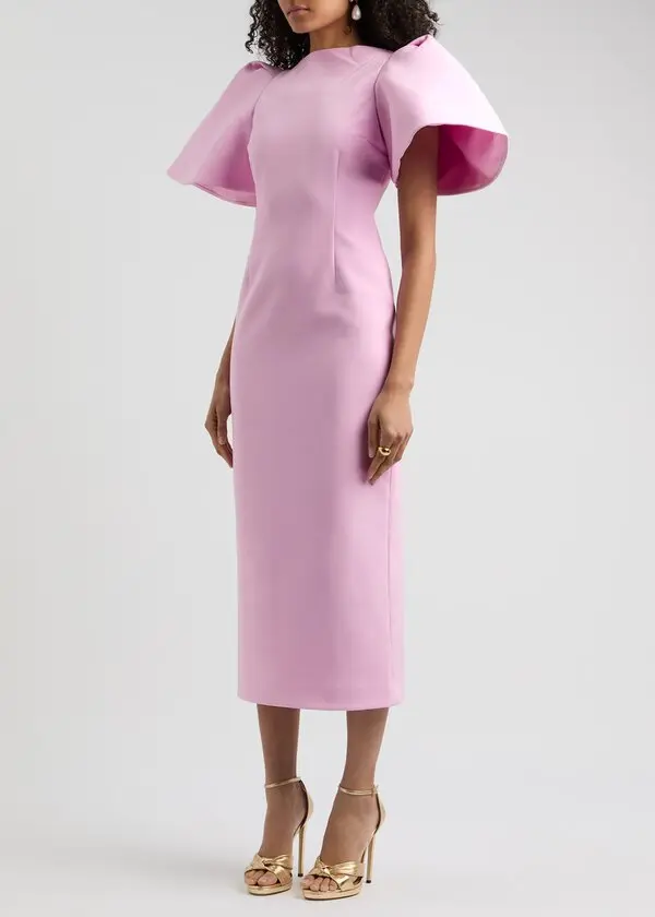 Solace London Lora Crepe Midi Dress