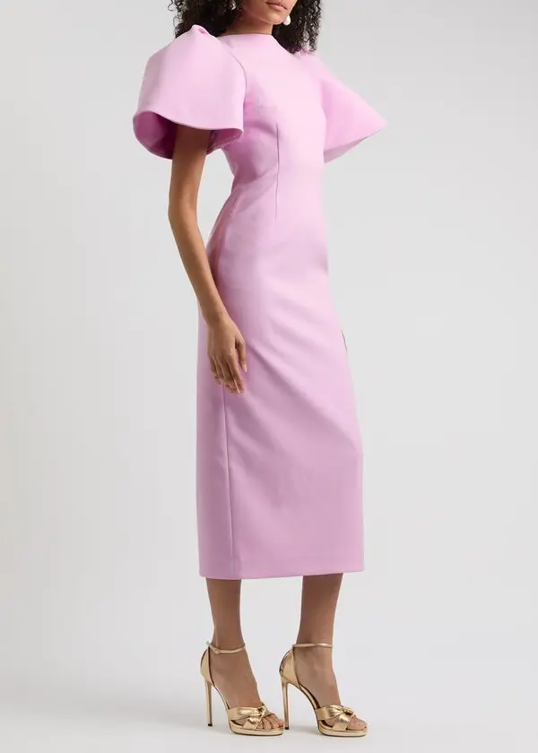 Solace London Lora Crepe Midi Dress