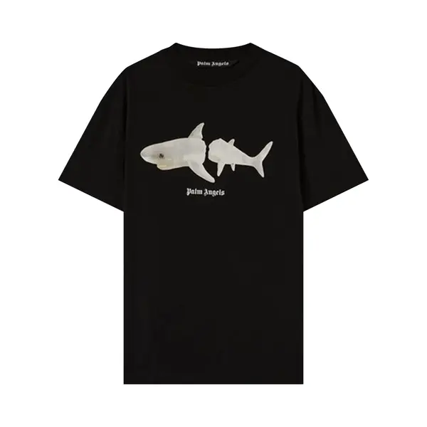 Palm Angels Shark Classic Tee /white - Black