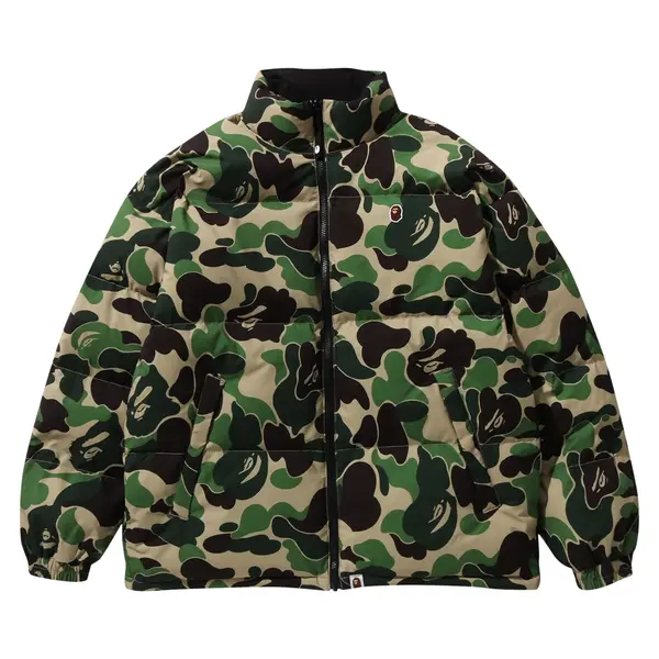 A BATHING APE Abc Camo Reversible Down Jacket - Green