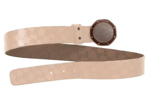 TRAVIS SCOTT Cj X Audemars Piguet Allover Logo Belt - Light Brown