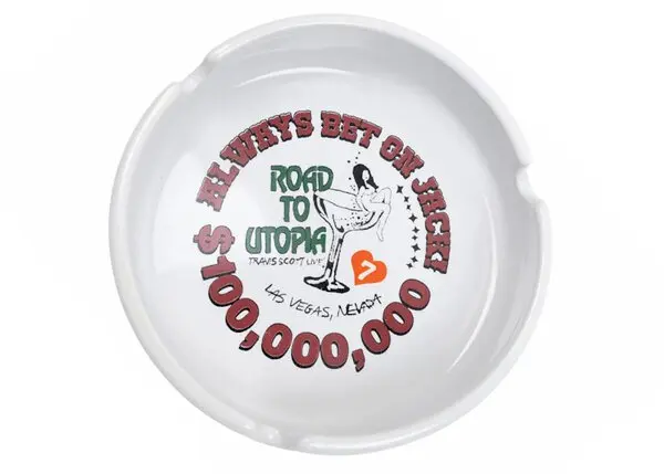 TRAVIS SCOTT Road To Utopia Las Vegas Ashtray - White