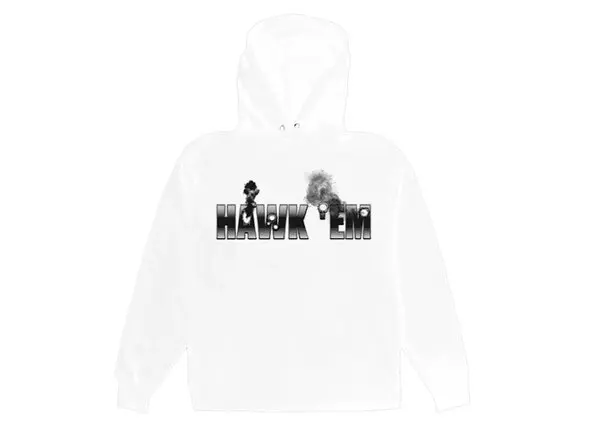POP SMOKE X Vlone Hawk Em' Hoodie - White