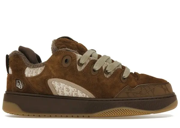 Dior B9s Skater Erl Suede With Oblique Jacquard - Brown/beige