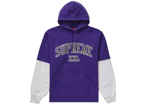 Supreme Xxl Hooded Sweatshirt - Purple