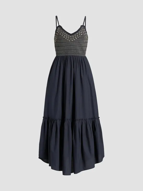 Ramy Brook Lucia Cotton Maxi Dress - Spring Navy