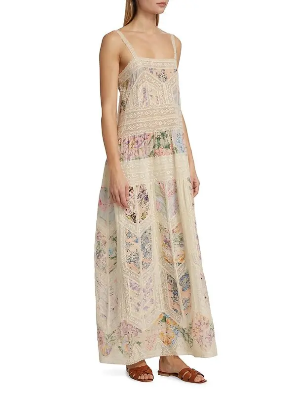 Zimmermann Halliday Lace Trim Slip Maxi Dress - Spliced | Editorialist