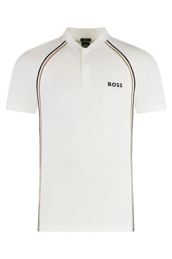 BOSS Technical Fabric Polo Shirt - White