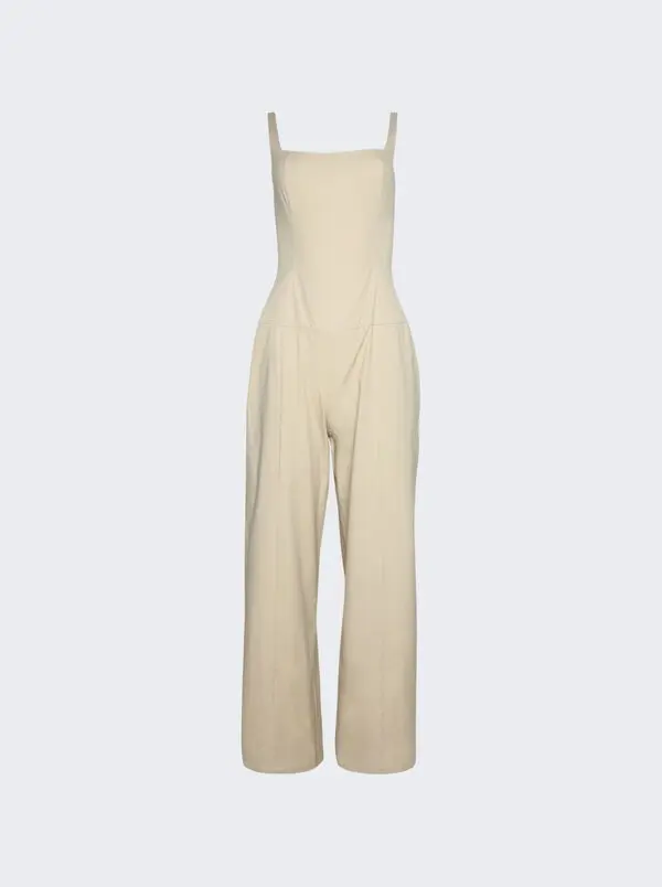 Zeynep Arçay Sleeveless Relaxed Fit Jumpsuit - Camel