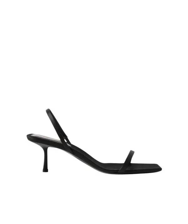 Saint Laurent Jaspe Satin Slingback Sandals