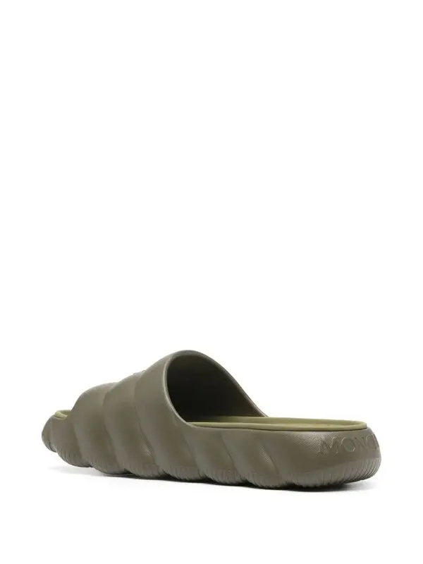 Moncler Lilo Embossed-logo Slides - Green