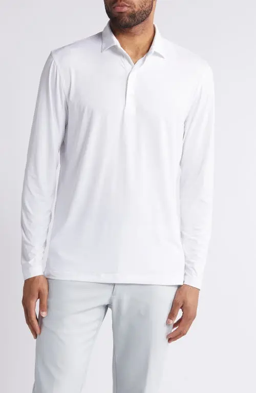 Johnnie-o Swing Long Sleeve Performance Polo - White