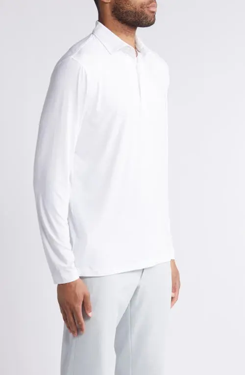 Johnnie-o Swing Long Sleeve Performance Polo - White