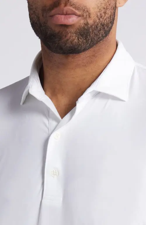 Johnnie-o Swing Long Sleeve Performance Polo - White