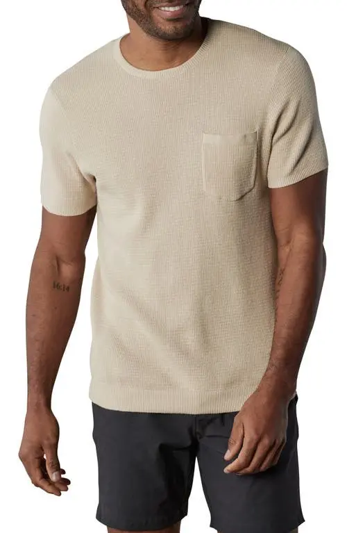 THE NORMAL BRAND Waffle Stitch Short Sleeve Sweater - Tan