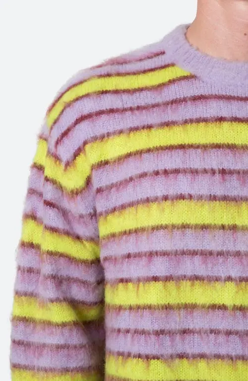 Mnml Striped Faux Mohair Sweater