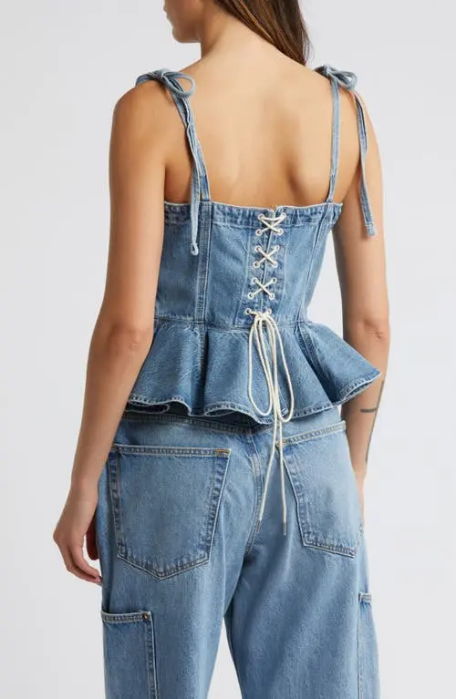 RE/DONE Peplum Denim Camisole