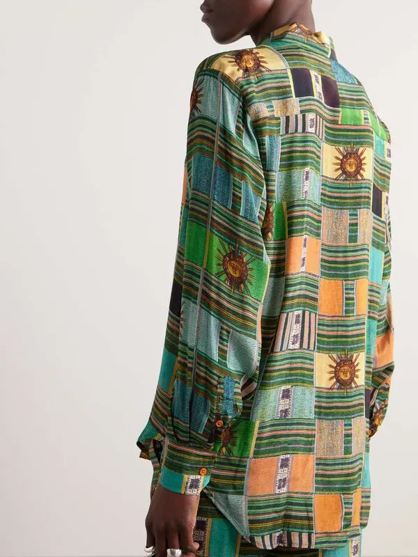SIEDRES Printed Cotton-blend Shirt