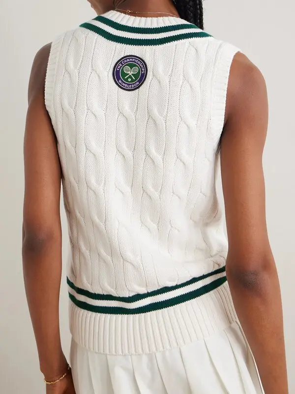 レディース cotton embroidery vest louren