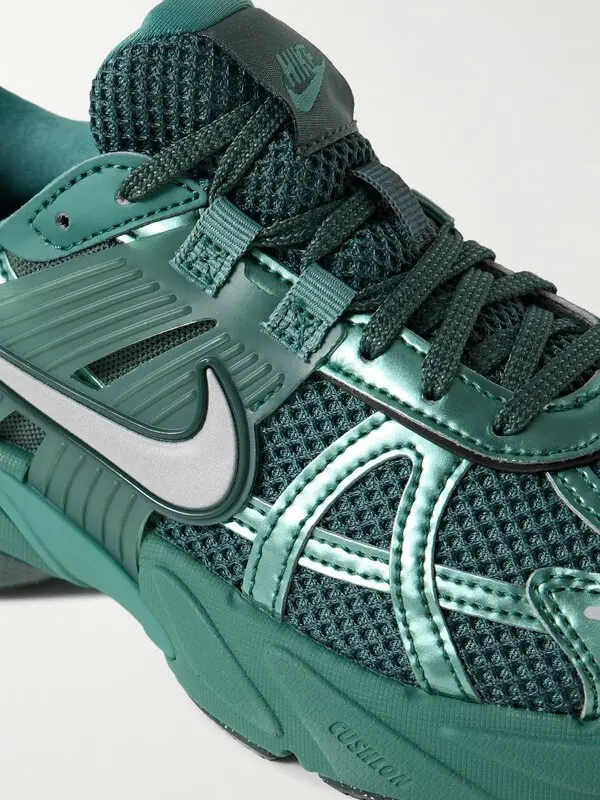 Nike V2k Leather, Rubber And Mesh Sneakers - Green