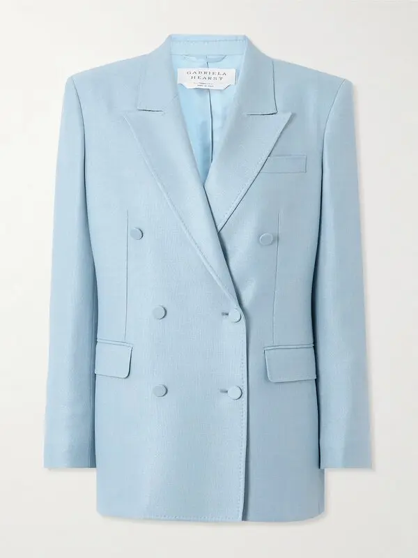 Gabriela Hearst Gavin Double-breasted Blazer - Blue