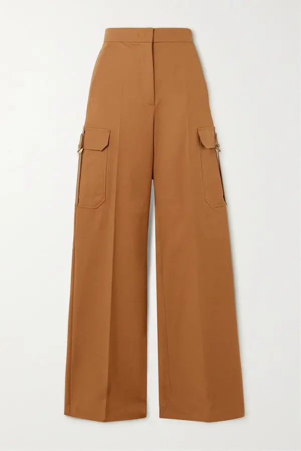 Max Mara Edda Cotton-blend Poplin Cargo Pants