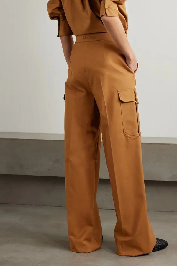 Max Mara Edda Cotton-blend Poplin Cargo Pants