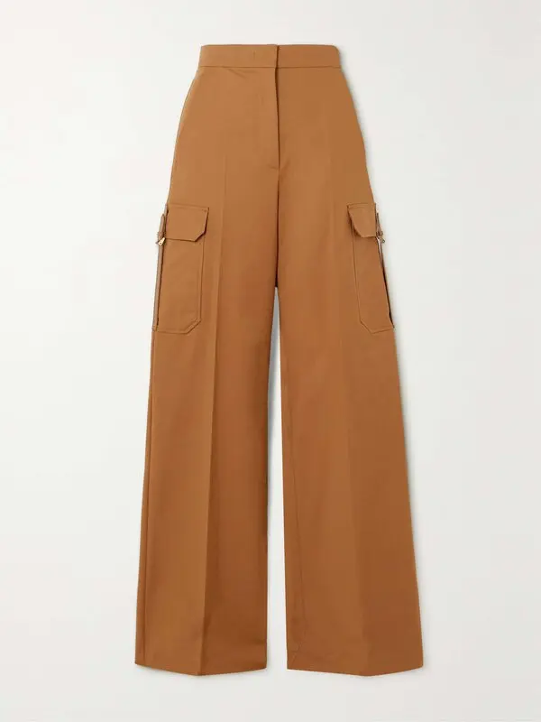 Max Mara Edda Cotton-blend Poplin Cargo Pants