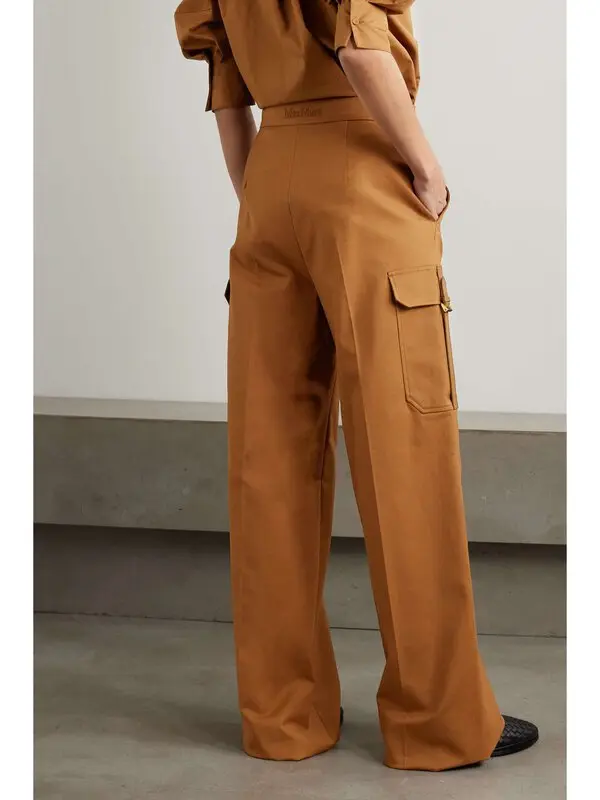 Max Mara Edda Cotton-blend Poplin Cargo Pants