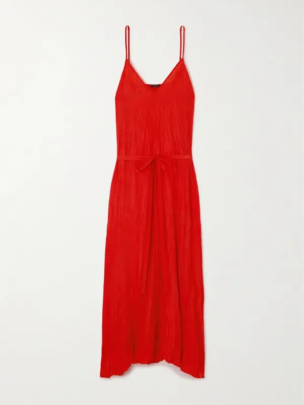 JOSEPH Silk-habotai Maxi Dress - Red