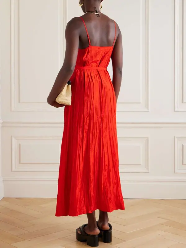 Buy JOSEPH Silk-habotai Maxi Dress - Red At 69% Off