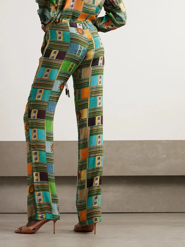 SIEDRES Tara Printed Cotton-blend Pants