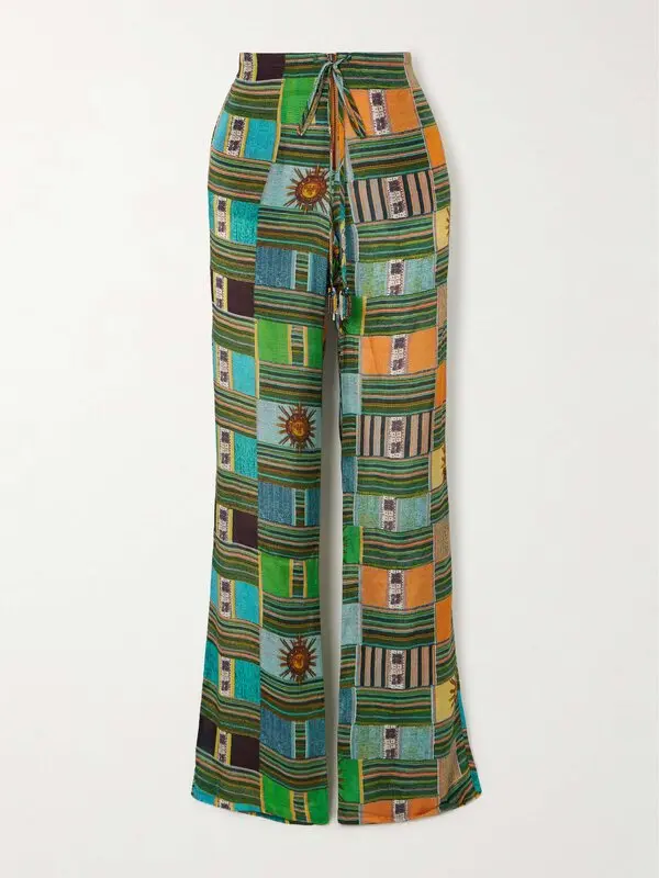 SIEDRES Tara Printed Cotton-blend Pants